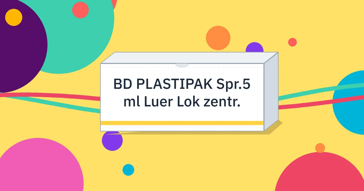 Symbolbild: Packung mit der Aufschrift BD PLASTIPAK Spr.5 ml Luer Lok zentr. (PZN 19194320) – Verfügbarkeit und Bezug in Apotheken in Frankfurt am Main