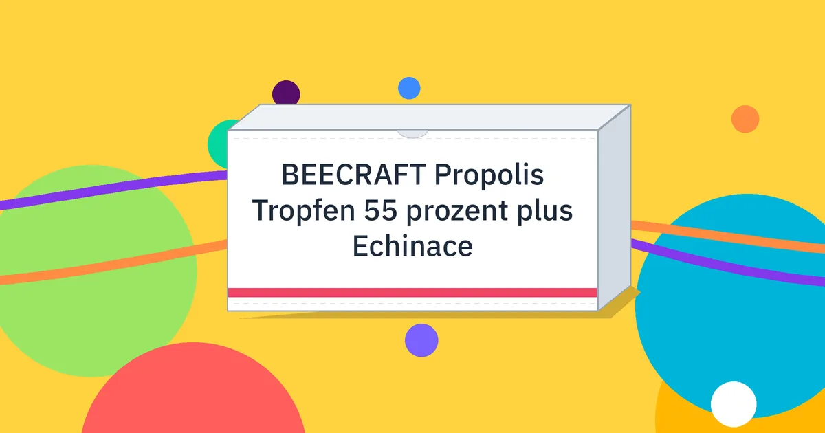 Symbolbild: Packung mit der Aufschrift BEECRAFT Propolis Tropfen 55 prozent plus Echinace (PZN 19659902) – Verfügbarkeit und Bezug in Apotheken in Frankfurt am Main