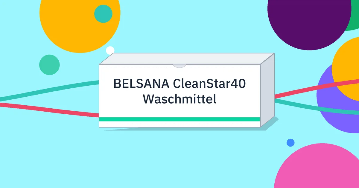 Symbolbild: Packung mit der Aufschrift BELSANA CleanStar40 Waschmittel (PZN 18355531) – Verfügbarkeit und Bezug in Apotheken in Frankfurt am Main