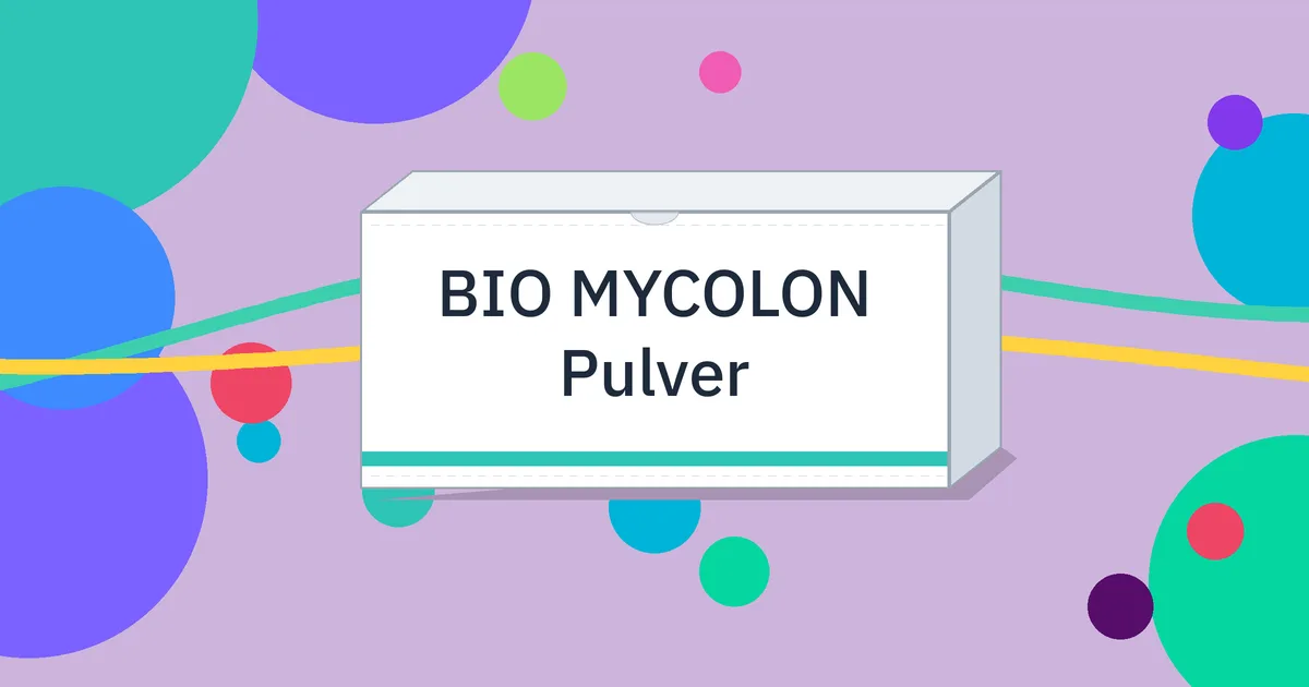 Symbolbild: Packung mit der Aufschrift BIO MYCOLON Pulver (PZN 10418054) – Verfügbarkeit und Bezug in Apotheken in Frankfurt am Main