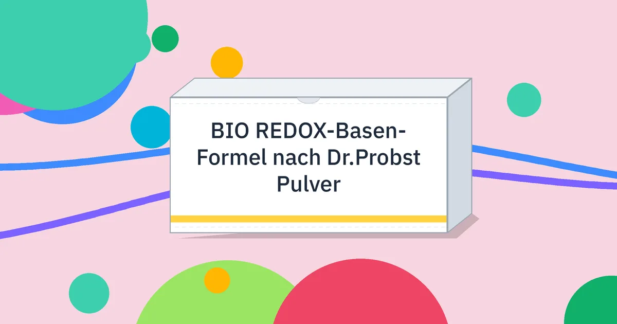 Symbolbild: Packung mit der Aufschrift BIO REDOX-Basen-Formel nach Dr.Probst Pulver (PZN 18181781) – Verfügbarkeit und Bezug in Apotheken in Frankfurt am Main