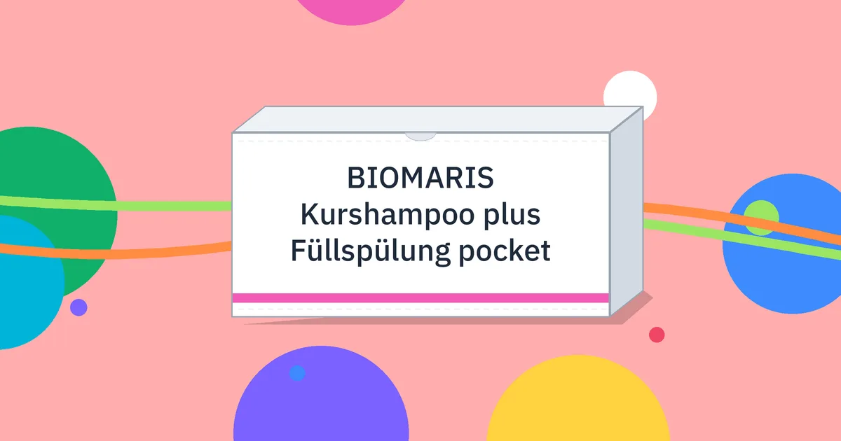 Symbolbild: Packung mit der Aufschrift BIOMARIS Kurshampoo plus Füllspülung pocket (PZN 00628394) – Verfügbarkeit und Bezug in Apotheken in Frankfurt am Main