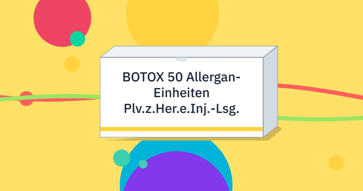 Symbolbild: Packung mit der Aufschrift BOTOX 50 Allergan-Einheiten Plv.z.Her.e.Inj.-Lsg. (PZN 14218205) – Verfügbarkeit und Bezug in Apotheken in Frankfurt am Main