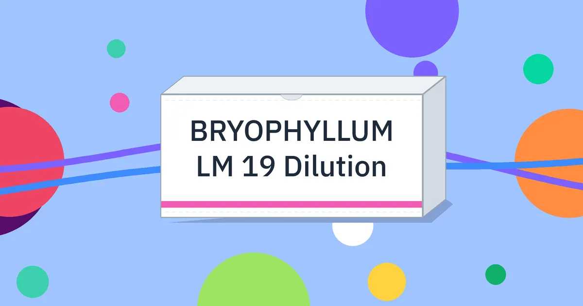 Symbolbild: Packung mit der Aufschrift BRYOPHYLLUM LM 19 Dilution (PZN 13397542) – Verfügbarkeit und Bezug in Apotheken in Frankfurt am Main