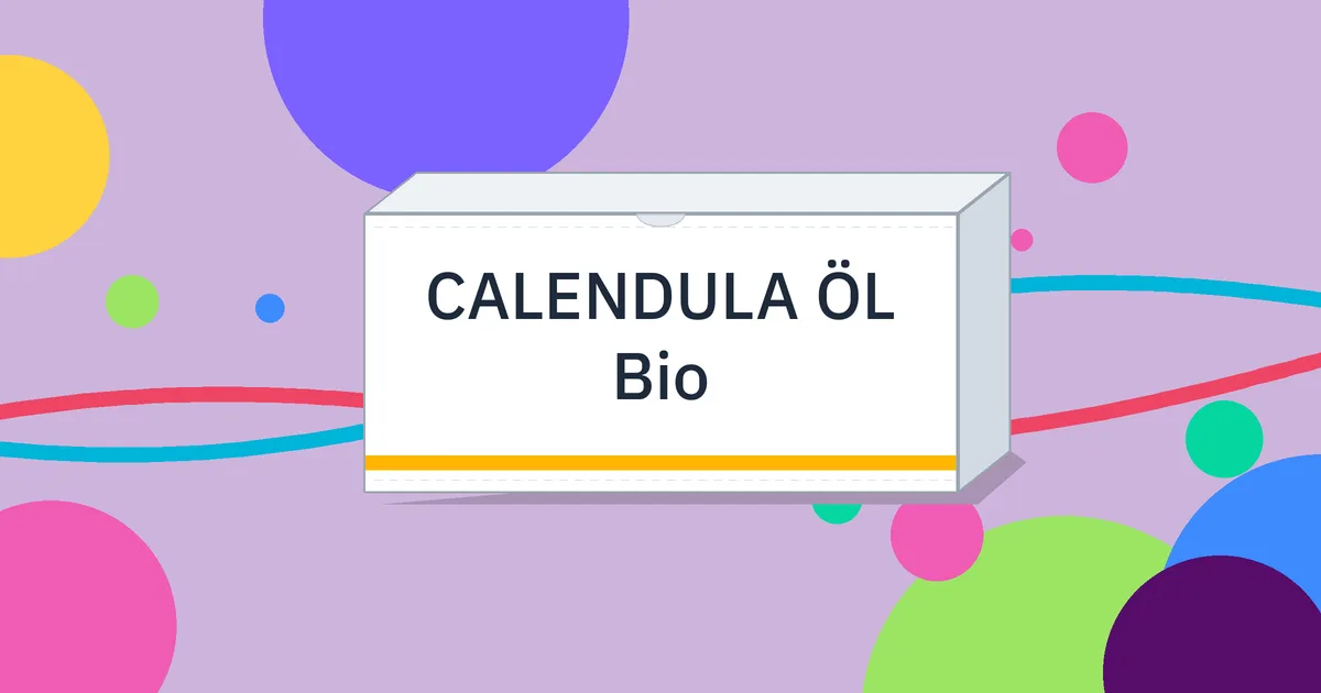 Symbolbild: Packung mit der Aufschrift CALENDULA ÖL Bio (PZN 00250777) – Verfügbarkeit und Bezug in Apotheken in Frankfurt am Main