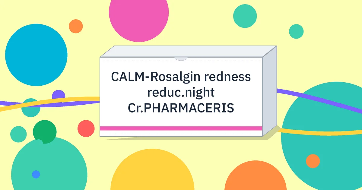 Symbolbild: Packung mit der Aufschrift CALM-Rosalgin redness reduc.night Cr.PHARMACERIS (PZN 16390606) – Verfügbarkeit und Bezug in Apotheken in Frankfurt am Main