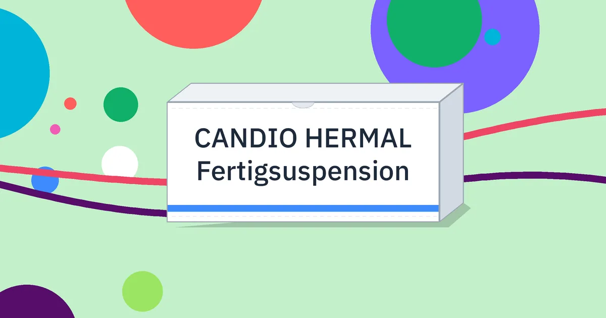 Symbolbild: Packung mit der Aufschrift CANDIO HERMAL Fertigsuspension (PZN 01951039) – Verfügbarkeit und Bezug in Apotheken in Frankfurt am Main