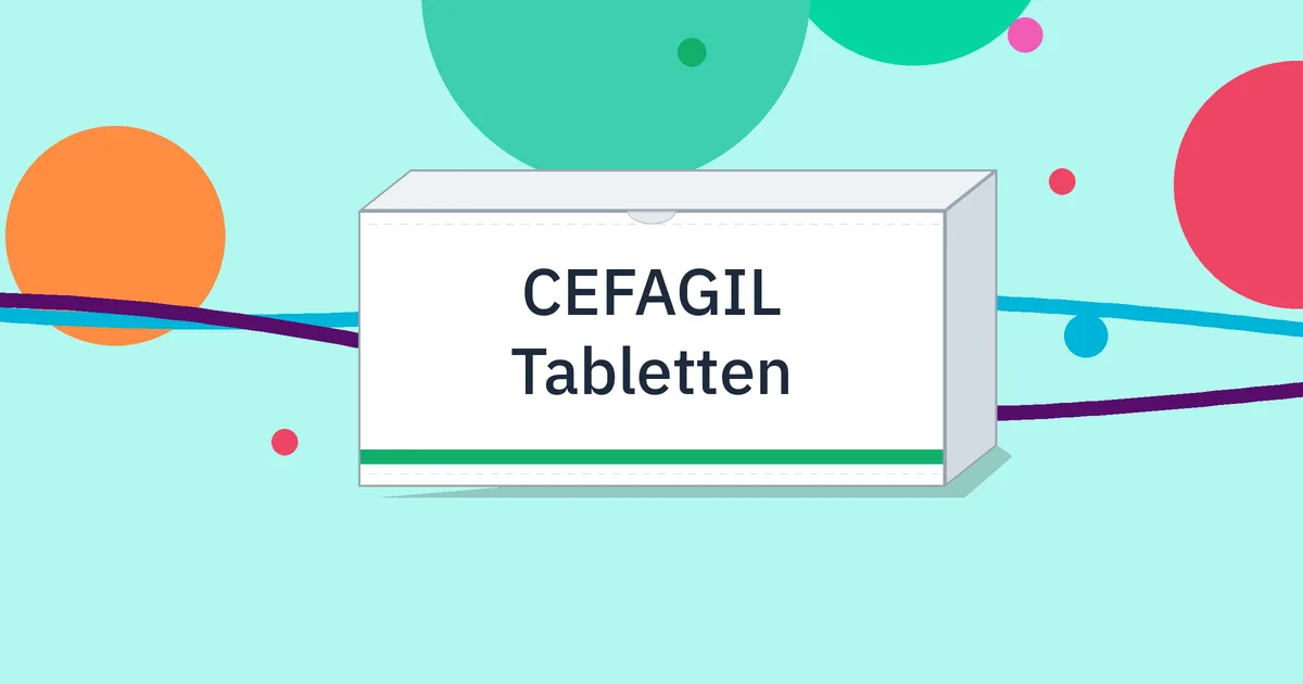 Symbolbild: Packung mit der Aufschrift CEFAGIL Tabletten (PZN 00593276) – Verfügbarkeit und Bezug in Apotheken in Frankfurt am Main