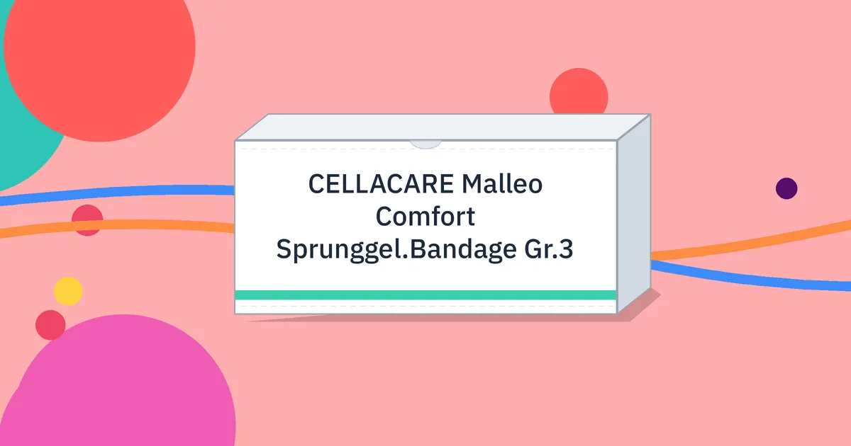 Symbolbild: Packung mit der Aufschrift CELLACARE Malleo Comfort Sprunggel.Bandage Gr.3 (PZN 20549981) – Verfügbarkeit und Bezug in Apotheken in Frankfurt am Main