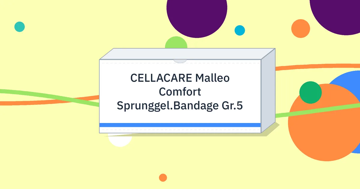 Symbolbild: Packung mit der Aufschrift CELLACARE Malleo Comfort Sprunggel.Bandage Gr.5 (PZN 20550010) – Verfügbarkeit und Bezug in Apotheken in Frankfurt am Main