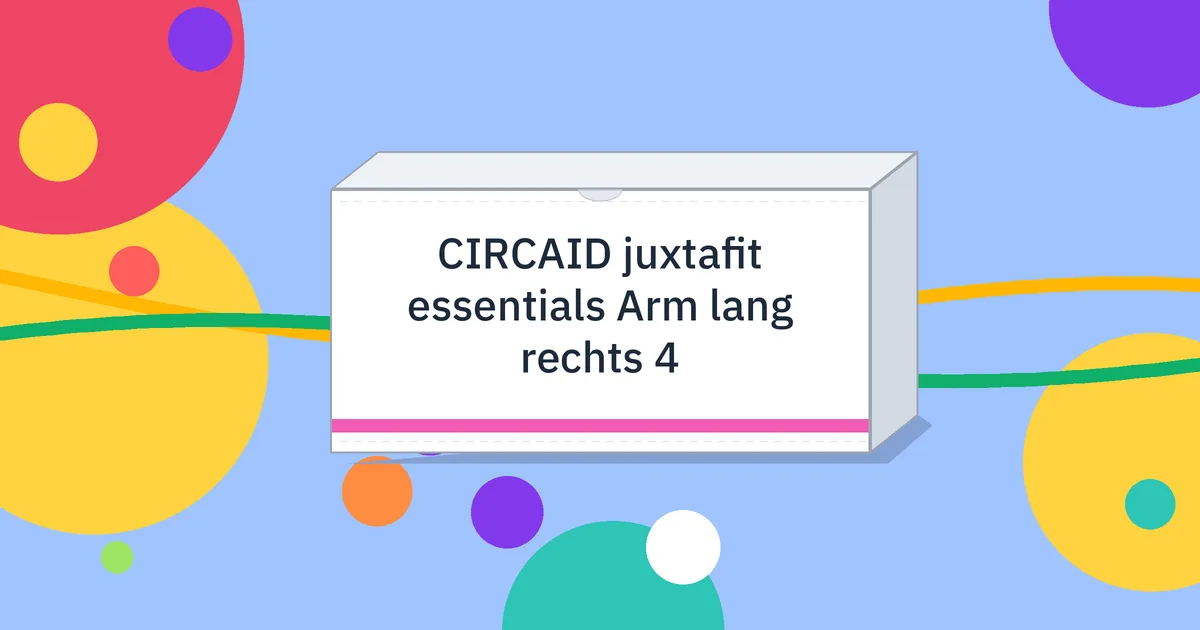 Symbolbild: Packung mit der Aufschrift CIRCAID juxtafit essentials Arm lang rechts 4 (PZN 17939477) – Verfügbarkeit und Bezug in Apotheken in Frankfurt am Main
