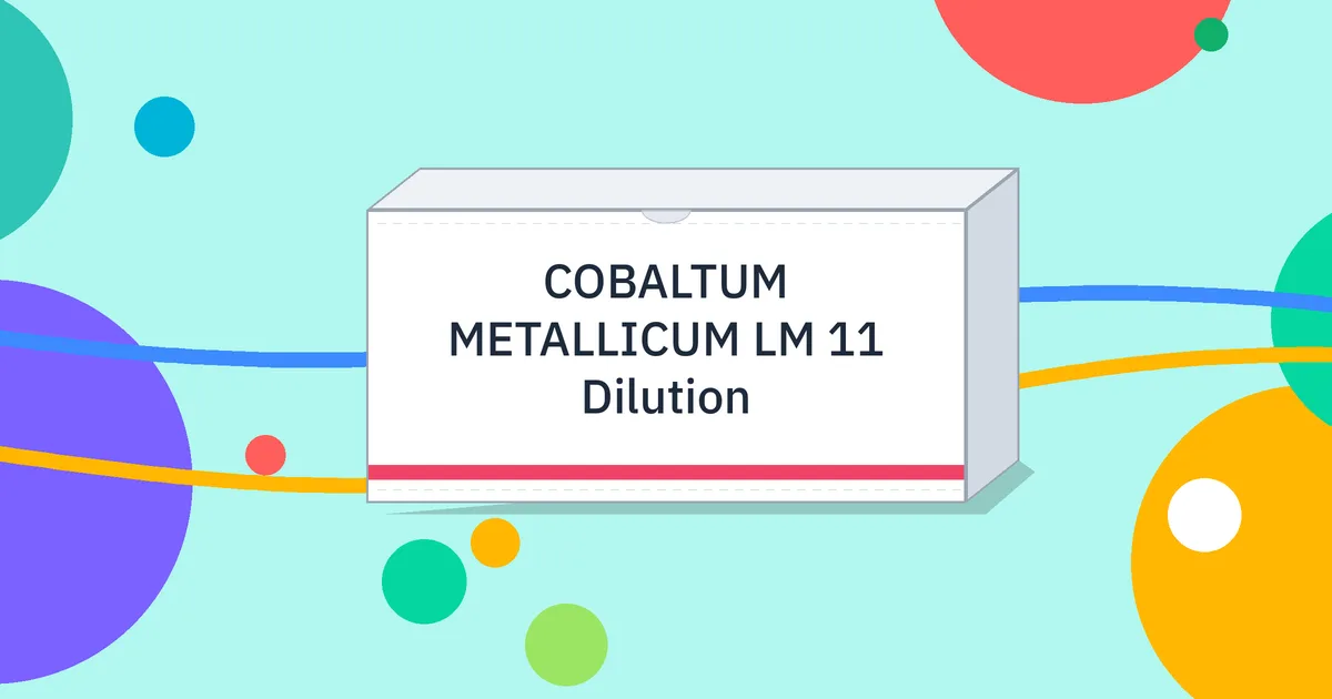 Symbolbild: Packung mit der Aufschrift COBALTUM METALLICUM LM 11 Dilution (PZN 12823095) – Verfügbarkeit und Bezug in Apotheken in Frankfurt am Main