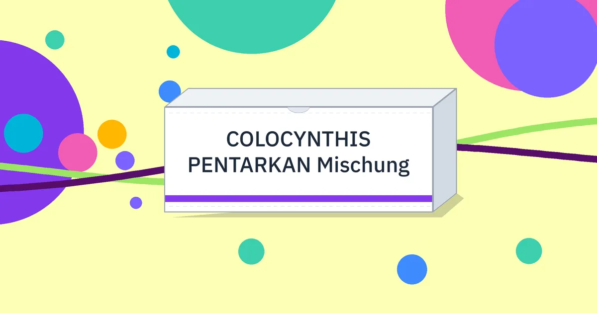 Symbolbild: Packung mit der Aufschrift COLOCYNTHIS PENTARKAN Mischung (PZN 03216338) – Verfügbarkeit und Bezug in Apotheken in Frankfurt am Main