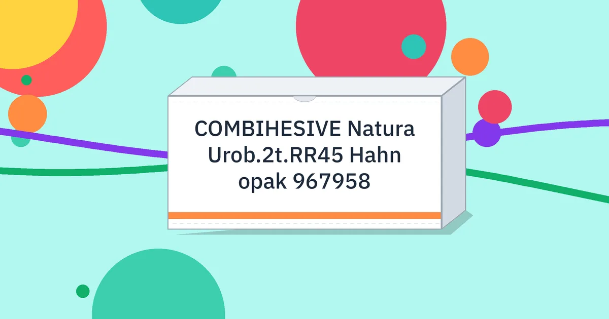 Symbolbild: Packung mit der Aufschrift COMBIHESIVE Natura Urob.2t.RR45 Hahn opak 967958 (PZN 08406405) – Verfügbarkeit und Bezug in Apotheken in Frankfurt am Main
