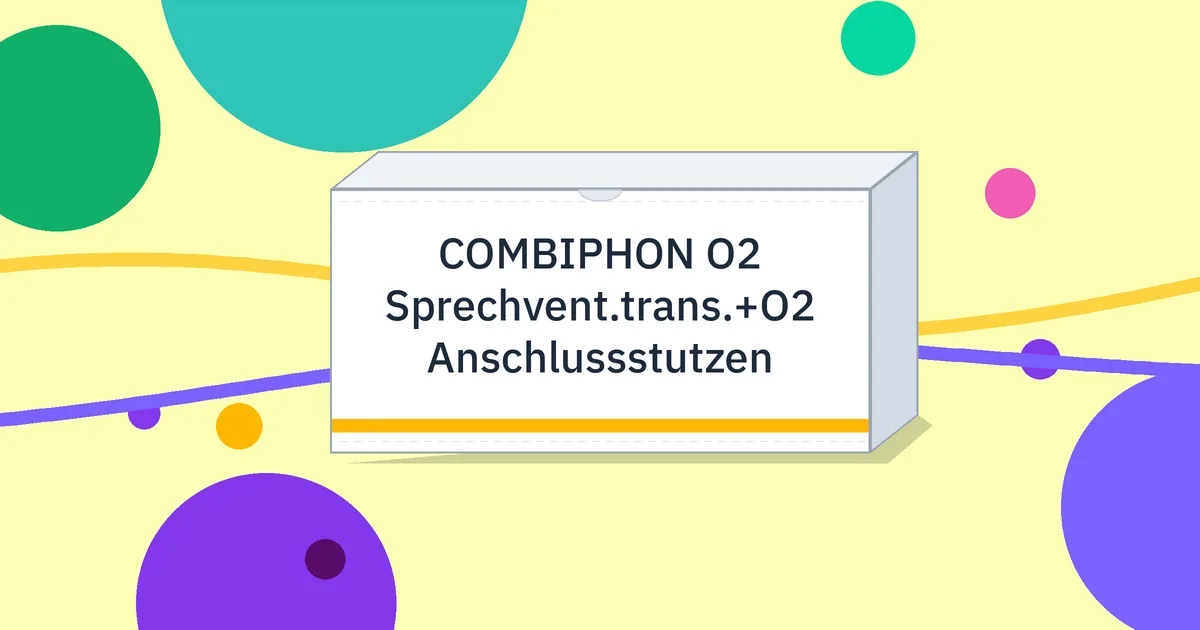 Symbolbild: Packung mit der Aufschrift COMBIPHON O2 Sprechvent.trans.+O2 Anschlussstutzen (PZN 08459264) – Verfügbarkeit und Bezug in Apotheken in Frankfurt am Main