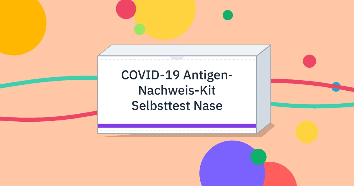 Symbolbild: Packung mit der Aufschrift COVID-19 Antigen-Nachweis-Kit Selbsttest Nase (PZN 17902936) – Verfügbarkeit und Bezug in Apotheken in Frankfurt am Main