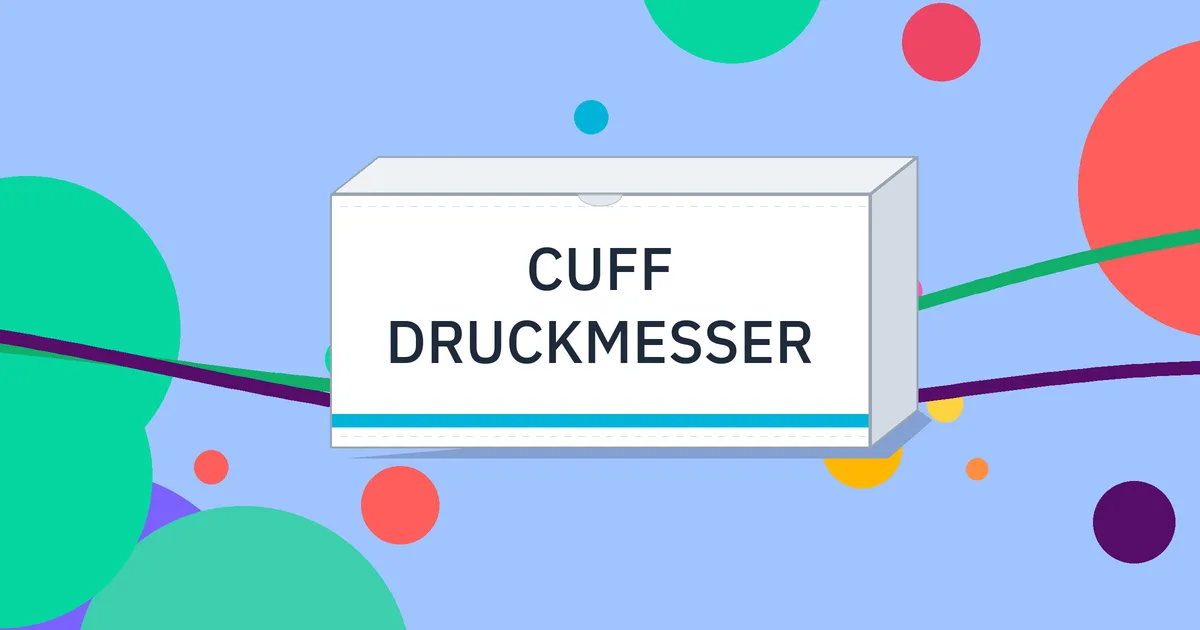 Symbolbild: Packung mit der Aufschrift CUFF DRUCKMESSER (PZN 00009627) – Verfügbarkeit und Bezug in Apotheken in Frankfurt am Main