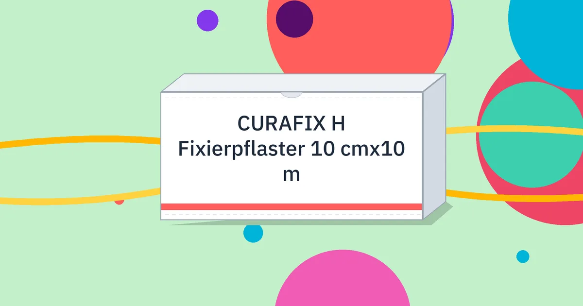 Symbolbild: Packung mit der Aufschrift CURAFIX H Fixierpflaster 10 cmx10 m (PZN 19647069) – Verfügbarkeit und Bezug in Apotheken in Frankfurt am Main