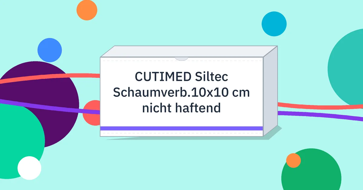 Symbolbild: Packung mit der Aufschrift CUTIMED Siltec Schaumverb.10x10 cm nicht haftend (PZN 19472693) – Verfügbarkeit und Bezug in Apotheken in Frankfurt am Main