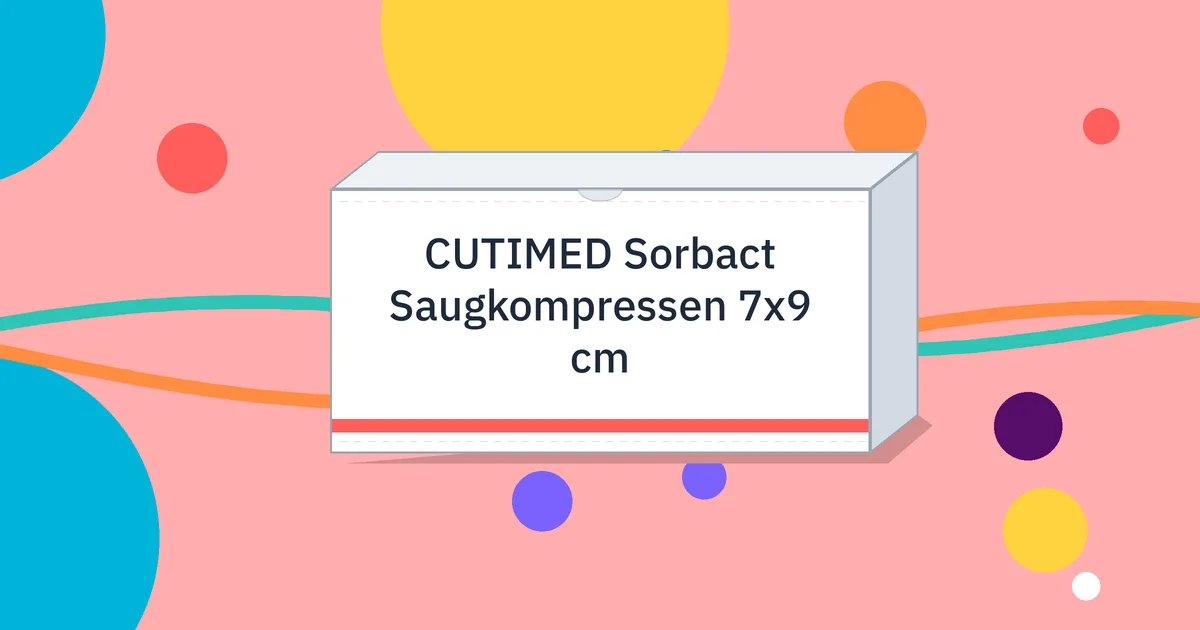 Symbolbild: Packung mit der Aufschrift CUTIMED Sorbact Saugkompressen 7x9 cm (PZN 14296300) – Verfügbarkeit und Bezug in Apotheken in Frankfurt am Main