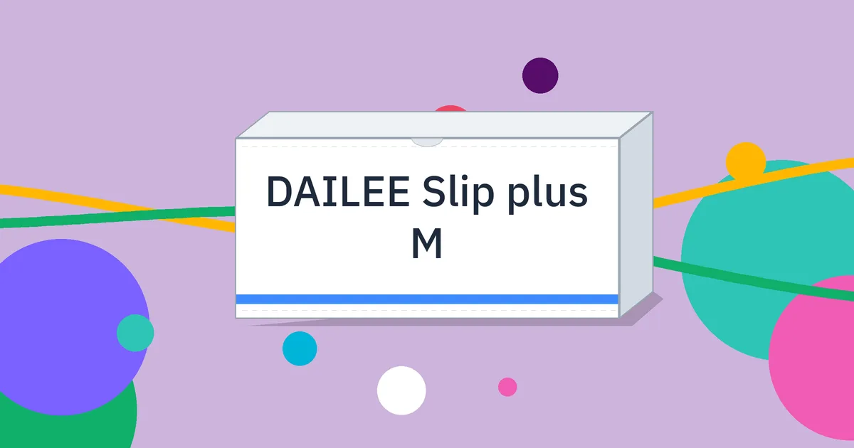 Symbolbild: Packung mit der Aufschrift DAILEE Slip plus M (PZN 12901694) – Verfügbarkeit und Bezug in Apotheken in Frankfurt am Main