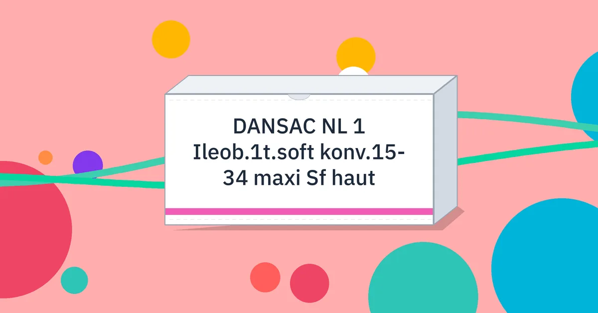 Symbolbild: Packung mit der Aufschrift DANSAC NL 1 Ileob.1t.soft konv.15-34 maxi Sf haut (PZN 11645556) – Verfügbarkeit und Bezug in Apotheken in Frankfurt am Main