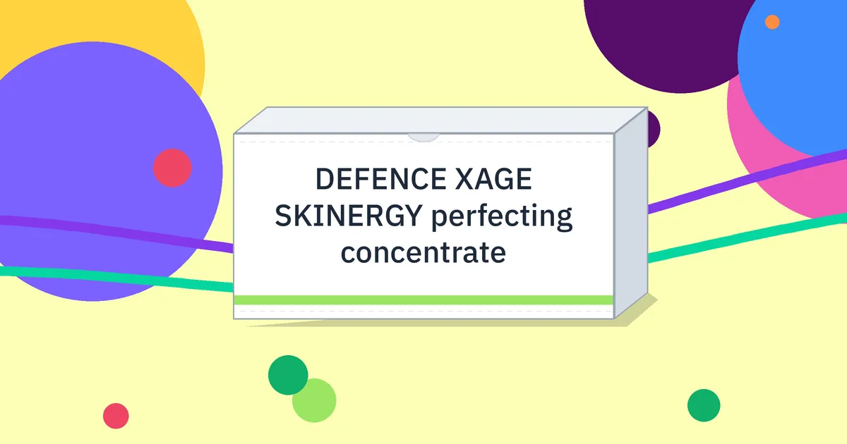 Symbolbild: Packung mit der Aufschrift DEFENCE XAGE SKINERGY perfecting concentrate (PZN 12434583) – Verfügbarkeit und Bezug in Apotheken in Frankfurt am Main