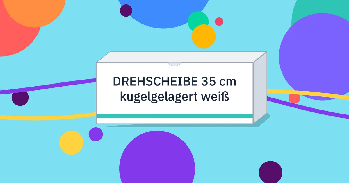 Symbolbild: Packung mit der Aufschrift DREHSCHEIBE 35 cm kugelgelagert weiß (PZN 11350387) – Verfügbarkeit und Bezug in Apotheken in Frankfurt am Main