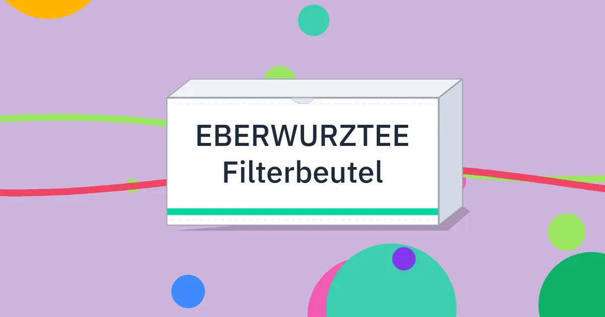 Symbolbild: Packung mit der Aufschrift EBERWURZTEE Filterbeutel (PZN 01244750) – Verfügbarkeit und Bezug in Apotheken in Frankfurt am Main