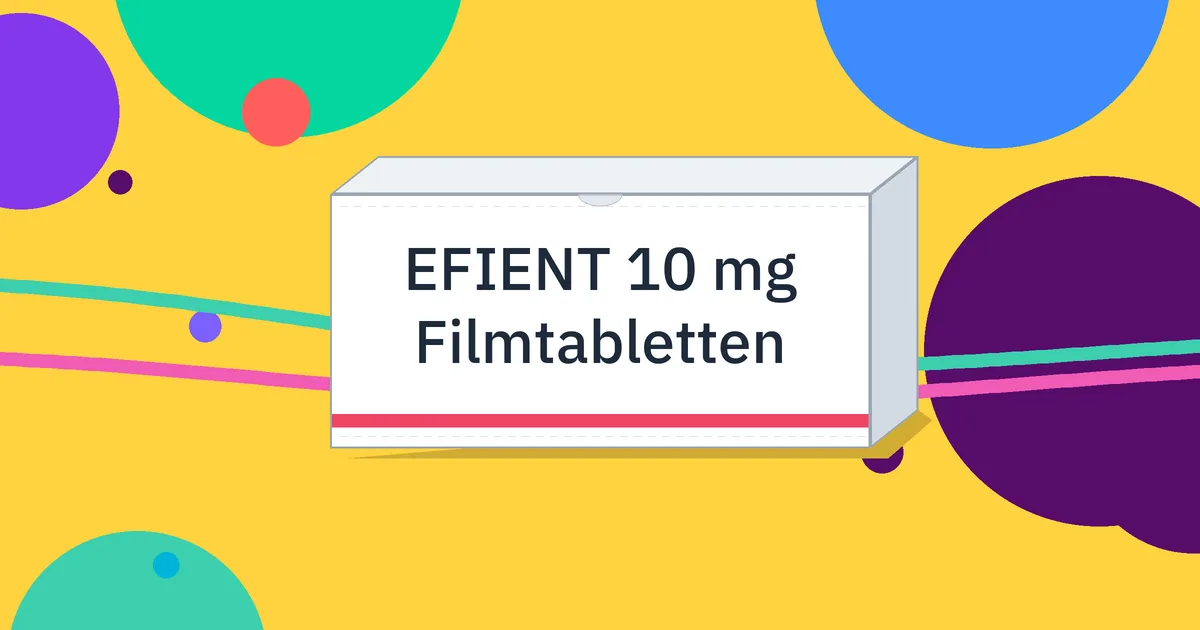 Symbolbild: Packung mit der Aufschrift EFIENT 10 mg Filmtabletten (PZN 11309634) – Verfügbarkeit und Bezug in Apotheken in Frankfurt am Main