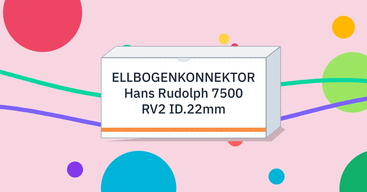 Symbolbild: Packung mit der Aufschrift ELLBOGENKONNEKTOR Hans Rudolph 7500 RV2 ID.22mm (PZN 17303963) – Verfügbarkeit und Bezug in Apotheken in Frankfurt am Main