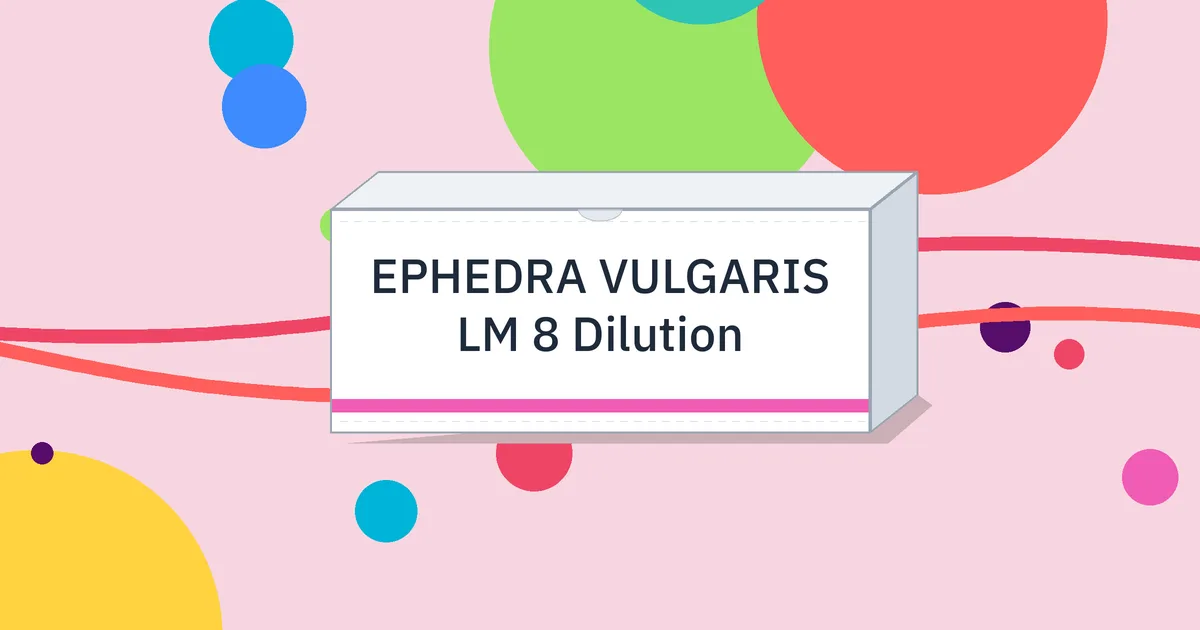 Symbolbild: Packung mit der Aufschrift EPHEDRA VULGARIS LM 8 Dilution (PZN 13470658) – Verfügbarkeit und Bezug in Apotheken in Frankfurt am Main
