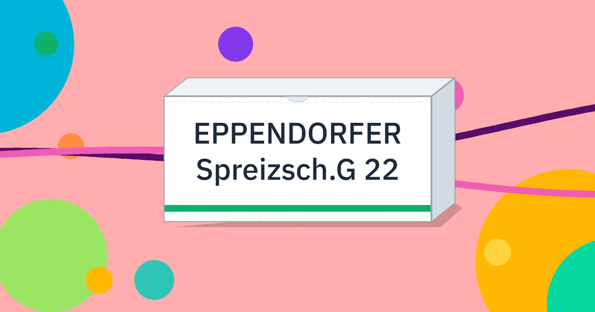 Symbolbild: Packung mit der Aufschrift EPPENDORFER Spreizsch.G 22 (PZN 03905339) – Verfügbarkeit und Bezug in Apotheken in Frankfurt am Main