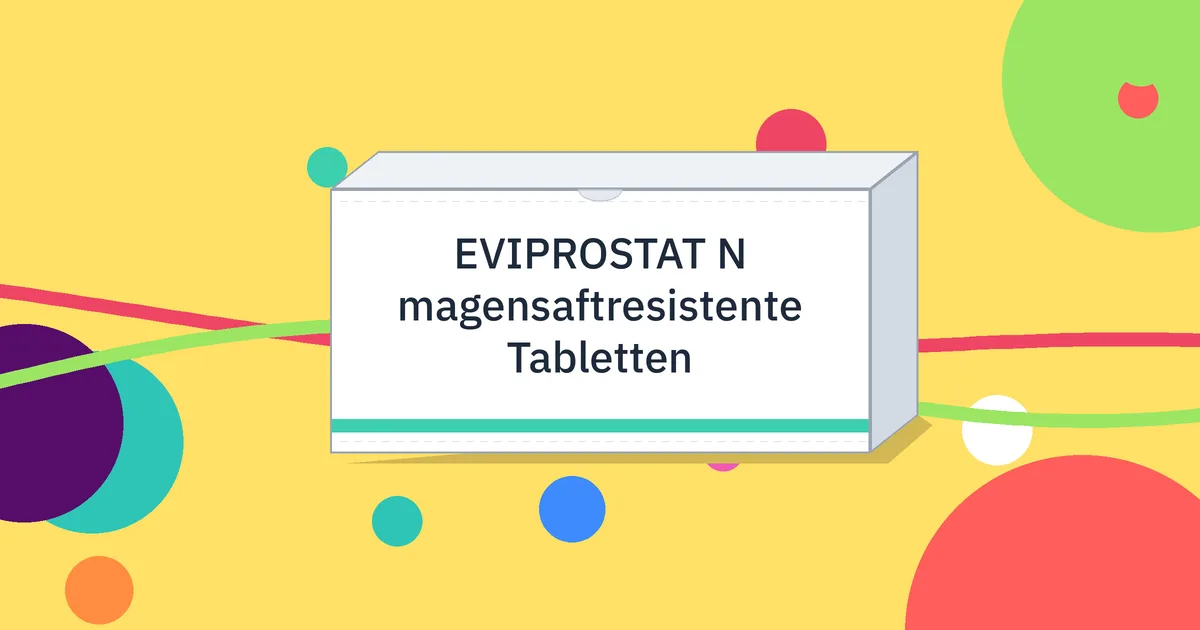 Symbolbild: Packung mit der Aufschrift EVIPROSTAT N magensaftresistente Tabletten (PZN 16779936) – Verfügbarkeit und Bezug in Apotheken in Frankfurt am Main