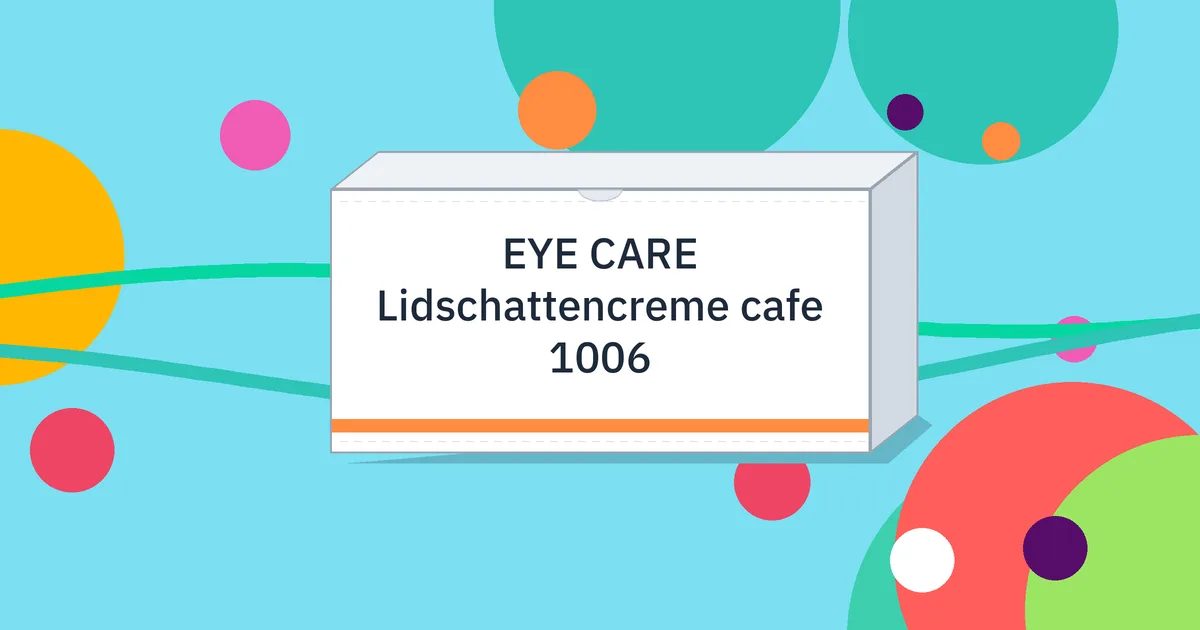 Symbolbild: Packung mit der Aufschrift EYE CARE Lidschattencreme cafe 1006 (PZN 20582599) – Verfügbarkeit und Bezug in Apotheken in Frankfurt am Main