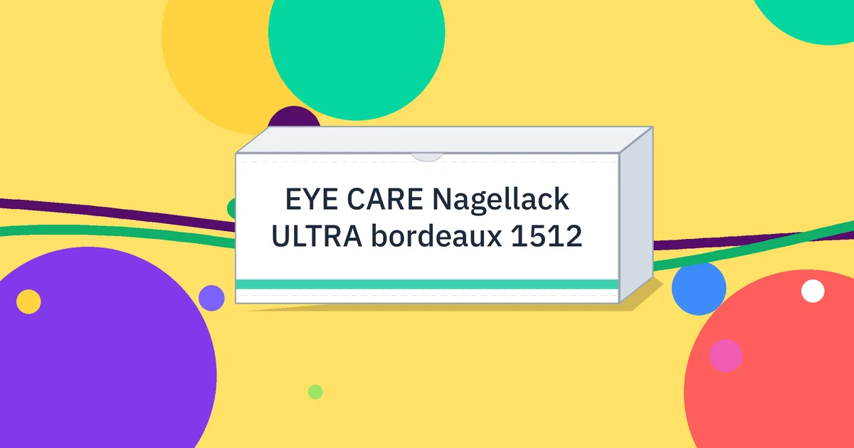 Symbolbild: Packung mit der Aufschrift EYE CARE Nagellack ULTRA bordeaux 1512 (PZN 04321534) – Verfügbarkeit und Bezug in Apotheken in Frankfurt am Main