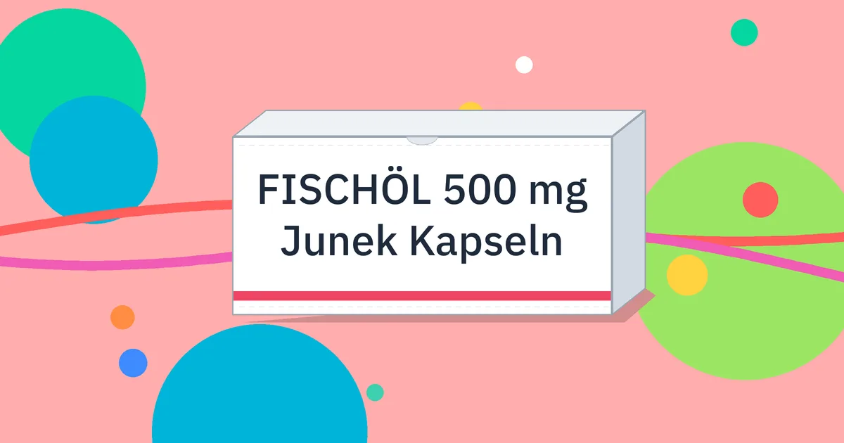 Symbolbild: Packung mit der Aufschrift FISCHÖL 500 mg Junek Kapseln (PZN 07079654) – Verfügbarkeit und Bezug in Apotheken in Frankfurt am Main