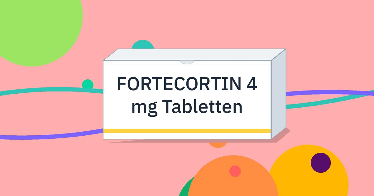 Symbolbild: Packung mit der Aufschrift FORTECORTIN 4 mg Tabletten (PZN 04862508) – Verfügbarkeit und Bezug in Apotheken in Frankfurt am Main