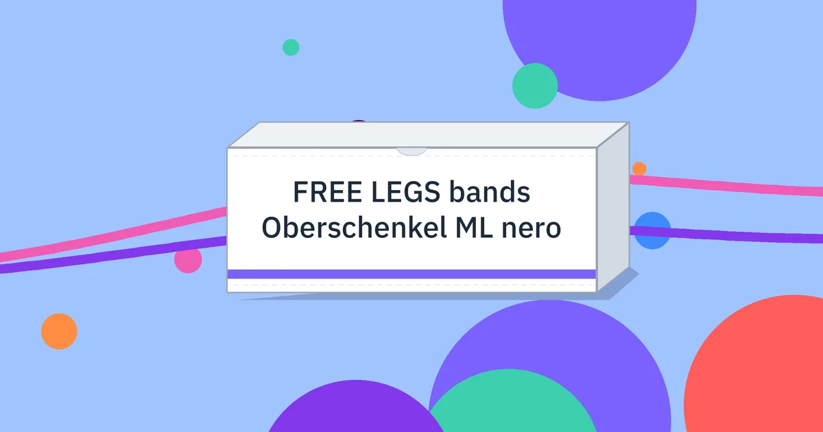 Symbolbild: Packung mit der Aufschrift FREE LEGS bands Oberschenkel ML nero (PZN 16175233) – Verfügbarkeit und Bezug in Apotheken in Frankfurt am Main