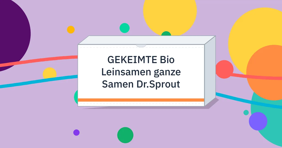 Symbolbild: Packung mit der Aufschrift GEKEIMTE Bio Leinsamen ganze Samen Dr.Sprout (PZN 15633283) – Verfügbarkeit und Bezug in Apotheken in Frankfurt am Main