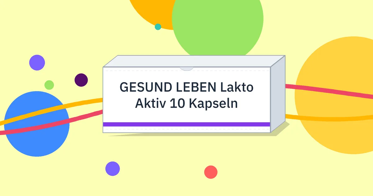 Symbolbild: Packung mit der Aufschrift GESUND LEBEN Lakto Aktiv 10 Kapseln (PZN 19262033) – Verfügbarkeit und Bezug in Apotheken in Frankfurt am Main