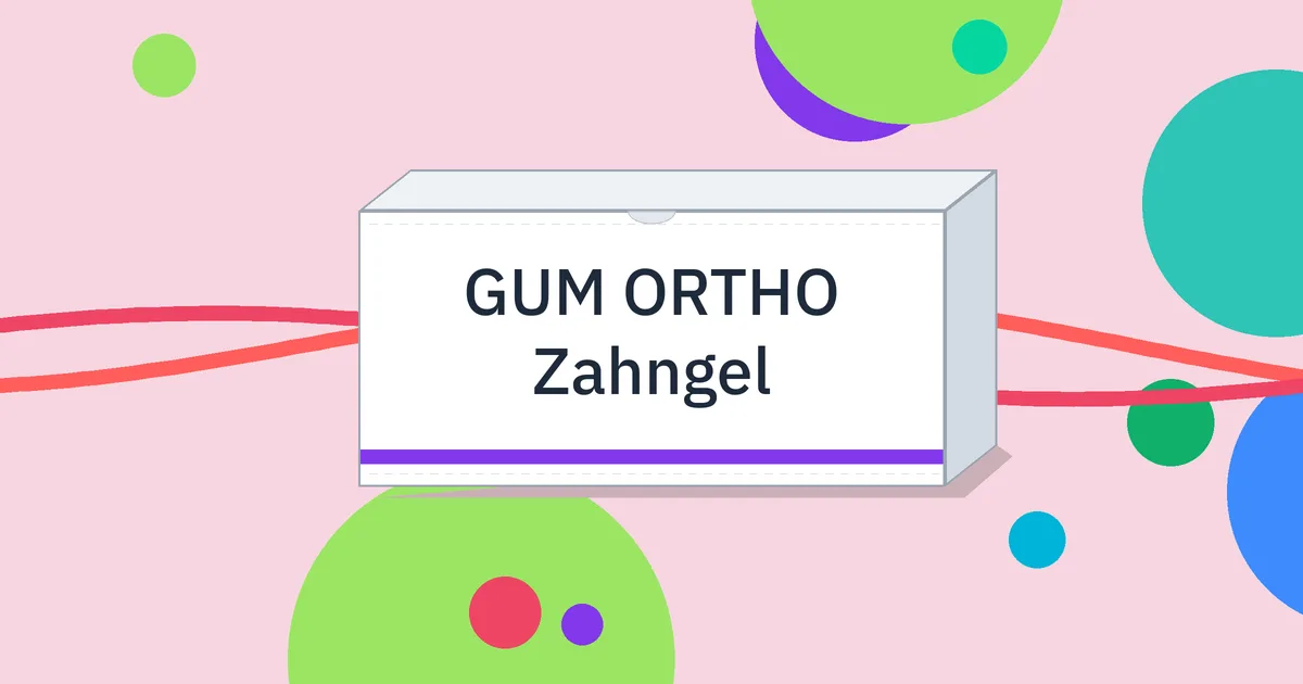 Symbolbild: Packung mit der Aufschrift GUM ORTHO Zahngel (PZN 09200048) – Verfügbarkeit und Bezug in Apotheken in Frankfurt am Main