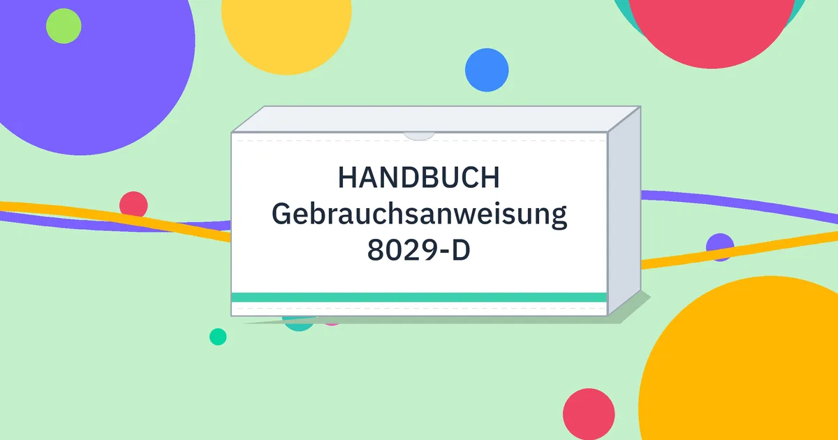 Symbolbild: Packung mit der Aufschrift HANDBUCH Gebrauchsanweisung 8029-D (PZN 14297802) – Verfügbarkeit und Bezug in Apotheken in Frankfurt am Main