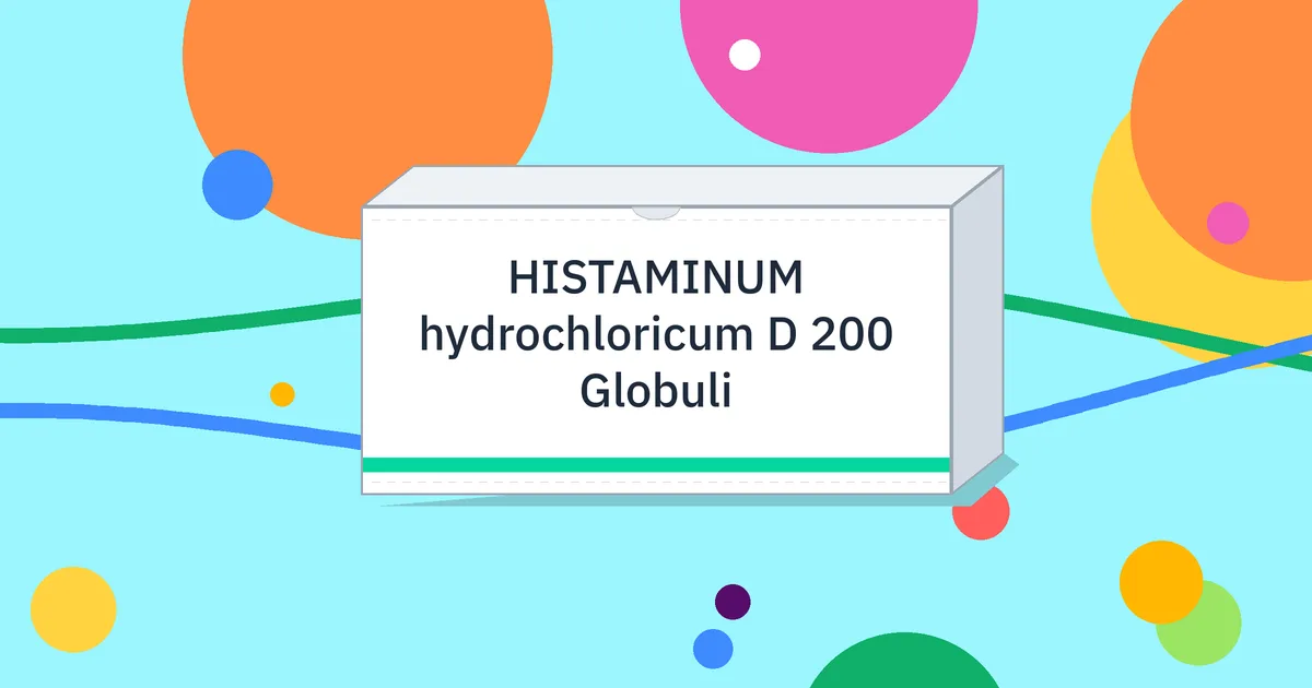 Symbolbild: Packung mit der Aufschrift HISTAMINUM hydrochloricum D 200 Globuli (PZN 04220425) – Verfügbarkeit und Bezug in Apotheken in Frankfurt am Main