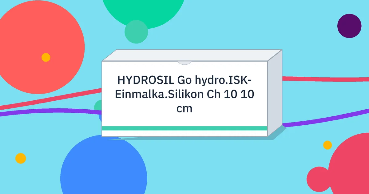 Symbolbild: Packung mit der Aufschrift HYDROSIL Go hydro.ISK-Einmalka.Silikon Ch 10 10 cm (PZN 11727998) – Verfügbarkeit und Bezug in Apotheken in Frankfurt am Main