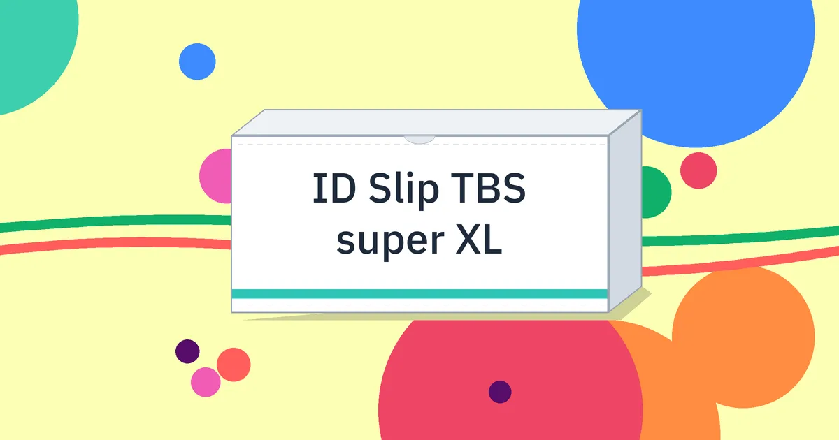 Symbolbild: Packung mit der Aufschrift ID Slip TBS super XL (PZN 16626894) – Verfügbarkeit und Bezug in Apotheken in Frankfurt am Main
