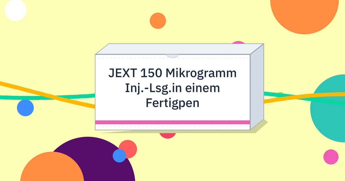 Symbolbild: Packung mit der Aufschrift JEXT 150 Mikrogramm Inj.-Lsg.in einem Fertigpen (PZN 10917509) – Verfügbarkeit und Bezug in Apotheken in Frankfurt am Main