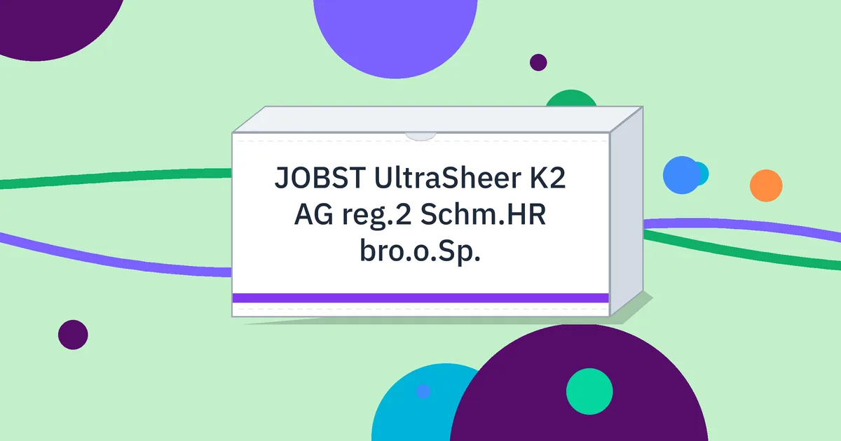 Symbolbild: Packung mit der Aufschrift JOBST UltraSheer K2 AG reg.2 Schm.HR bro.o.Sp. (PZN 13146685) – Verfügbarkeit und Bezug in Apotheken in Frankfurt am Main