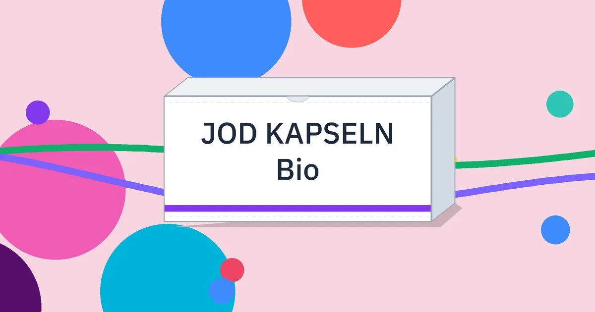 Symbolbild: Packung mit der Aufschrift JOD KAPSELN Bio (PZN 17384625) – Verfügbarkeit und Bezug in Apotheken in Frankfurt am Main