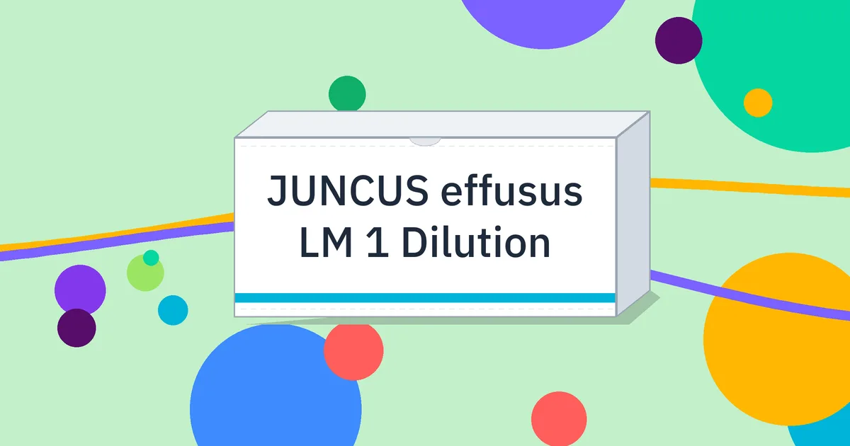 Symbolbild: Packung mit der Aufschrift JUNCUS effusus LM 1 Dilution (PZN 13564046) – Verfügbarkeit und Bezug in Apotheken in Frankfurt am Main